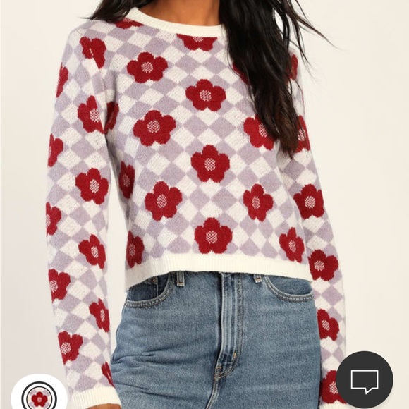 Lulus | Sweaters | Flower Power Knit Sweater | Poshmark